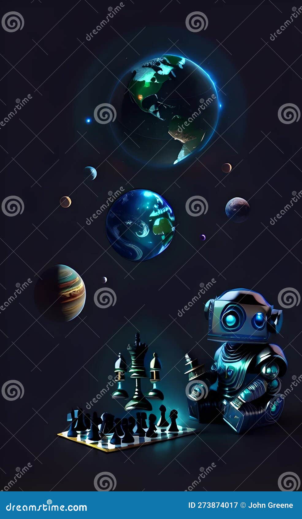 A Conceptual Visualization of Two Robots Playing Chess, Generated by AI ...