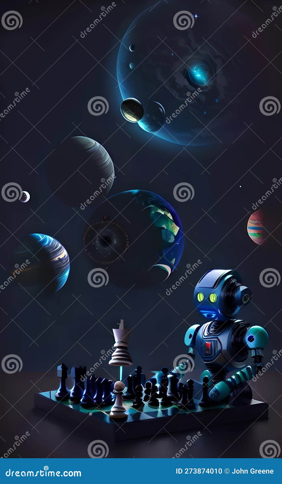 A Conceptual Visualization of Two Robots Playing Chess, Generated by AI ...