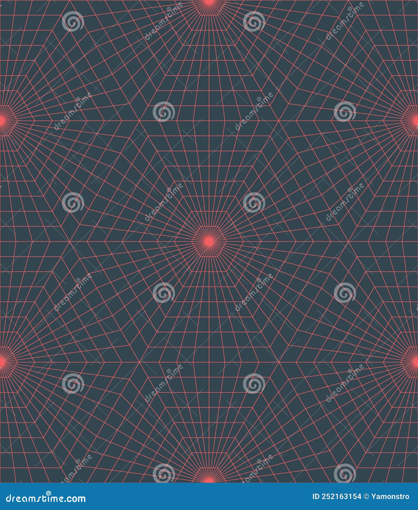 Conceptual Wireframe Surface Outline Seamless Pattern Vector Abstract ...