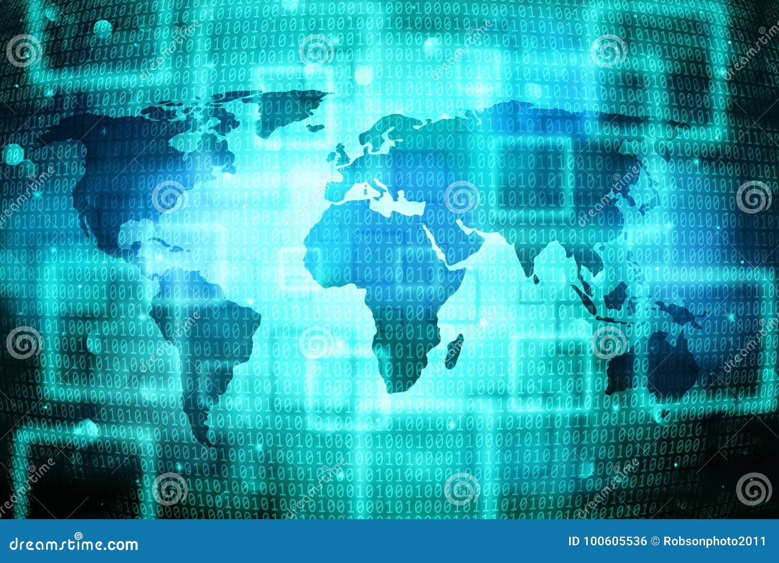 Artistic World Map with Binary Numbers Background Stock Illustration - Illustration of economy ...