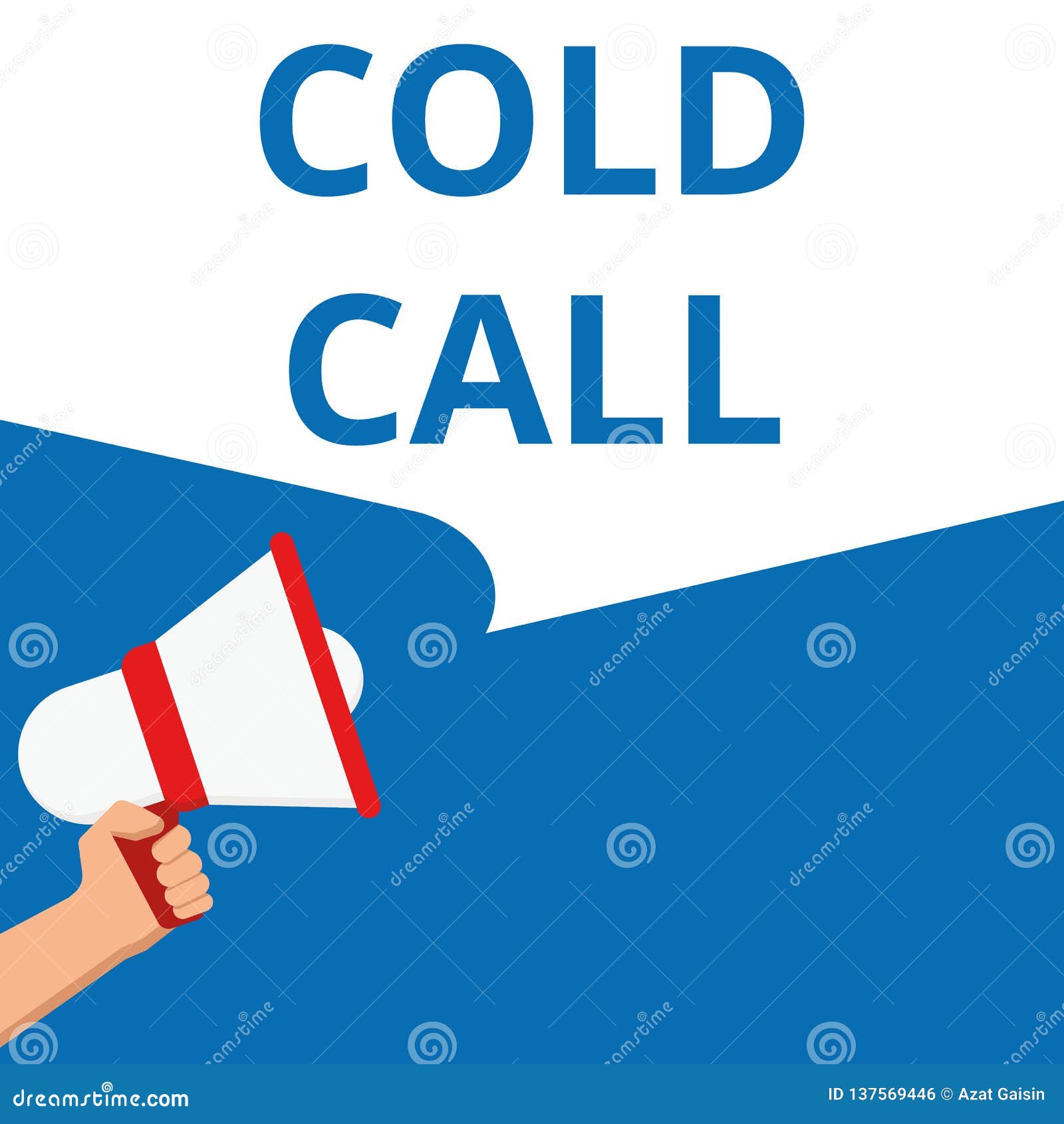 Conceptual Writing Showing Cold Call Stock Illustration - Illustration ...