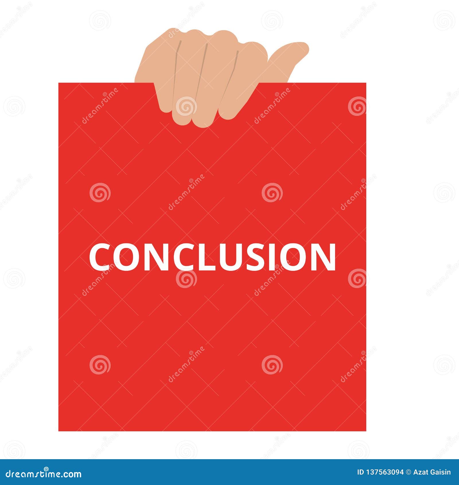 Conceptual Writing Showing Conclusion Stock Illustration - Illustration ...