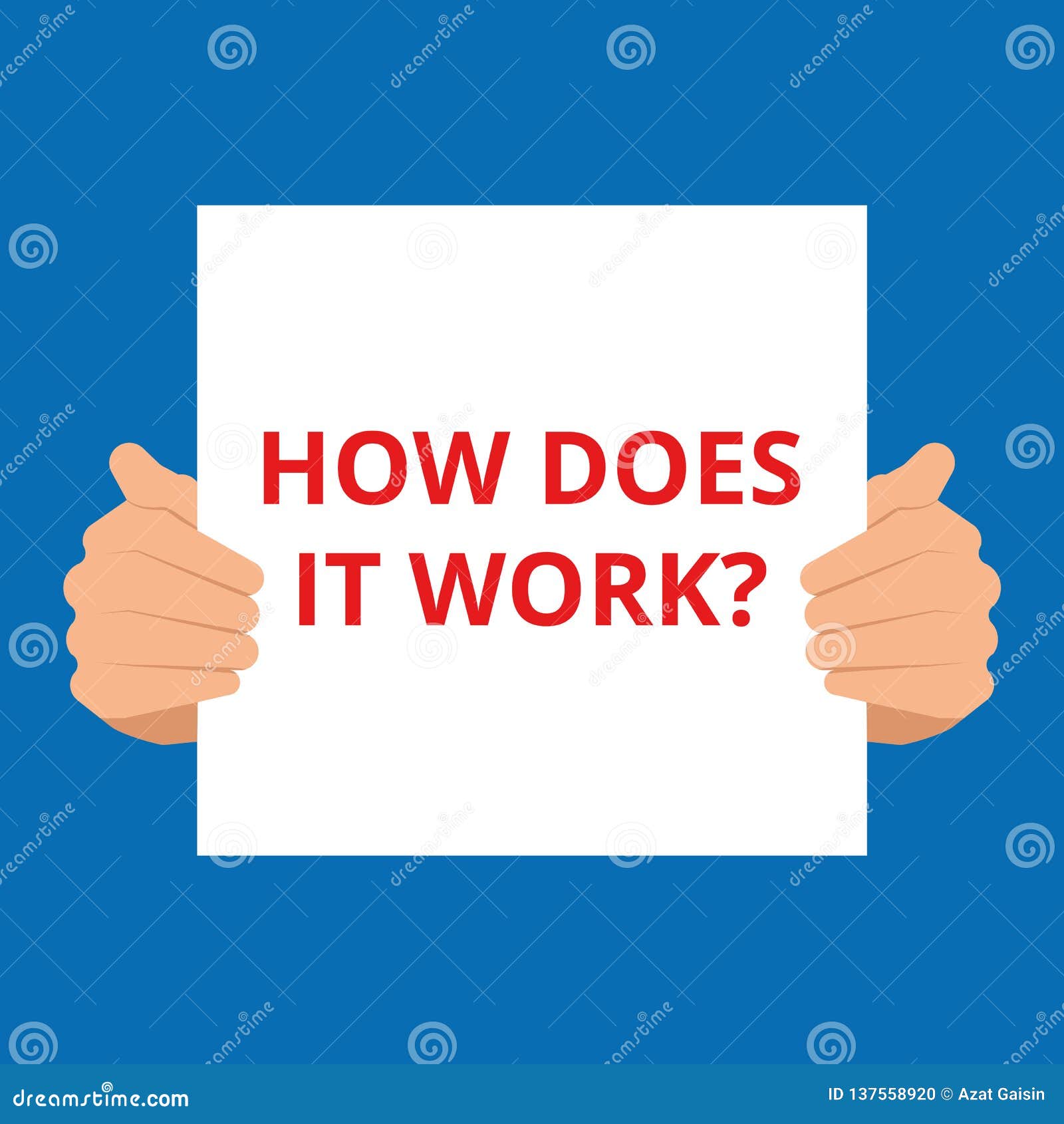 Conceptual Writing Showing How Does it Work Question Stock Illustration ...