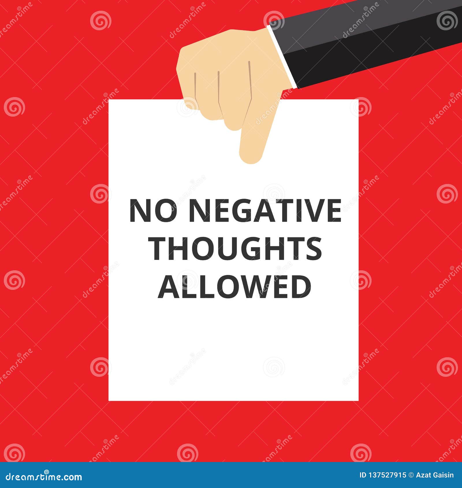 Conceptual Writing Showing No Negative Thoughts Allowed Stock ... Conceptual Writing Showing No Negative Thoughts Allowed Stock ...