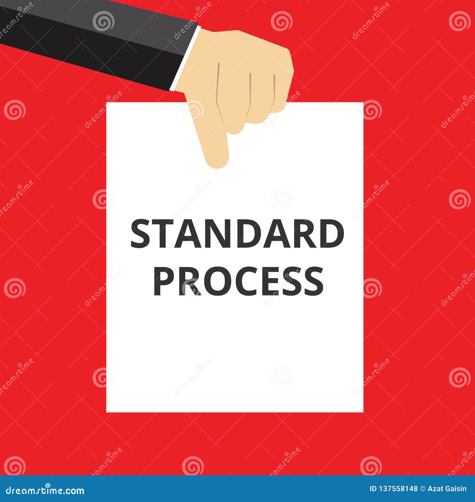 Conceptual Writing Showing Standard Process Stock Illustration ...