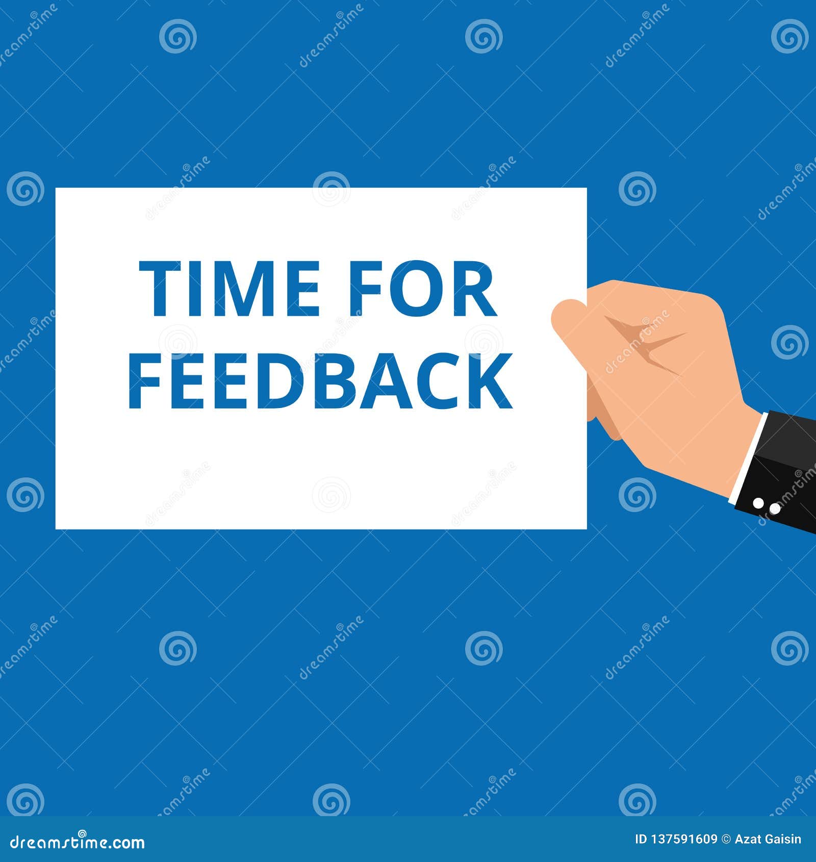 Conceptual Writing Showing Time for Feedback Stock Illustration ...