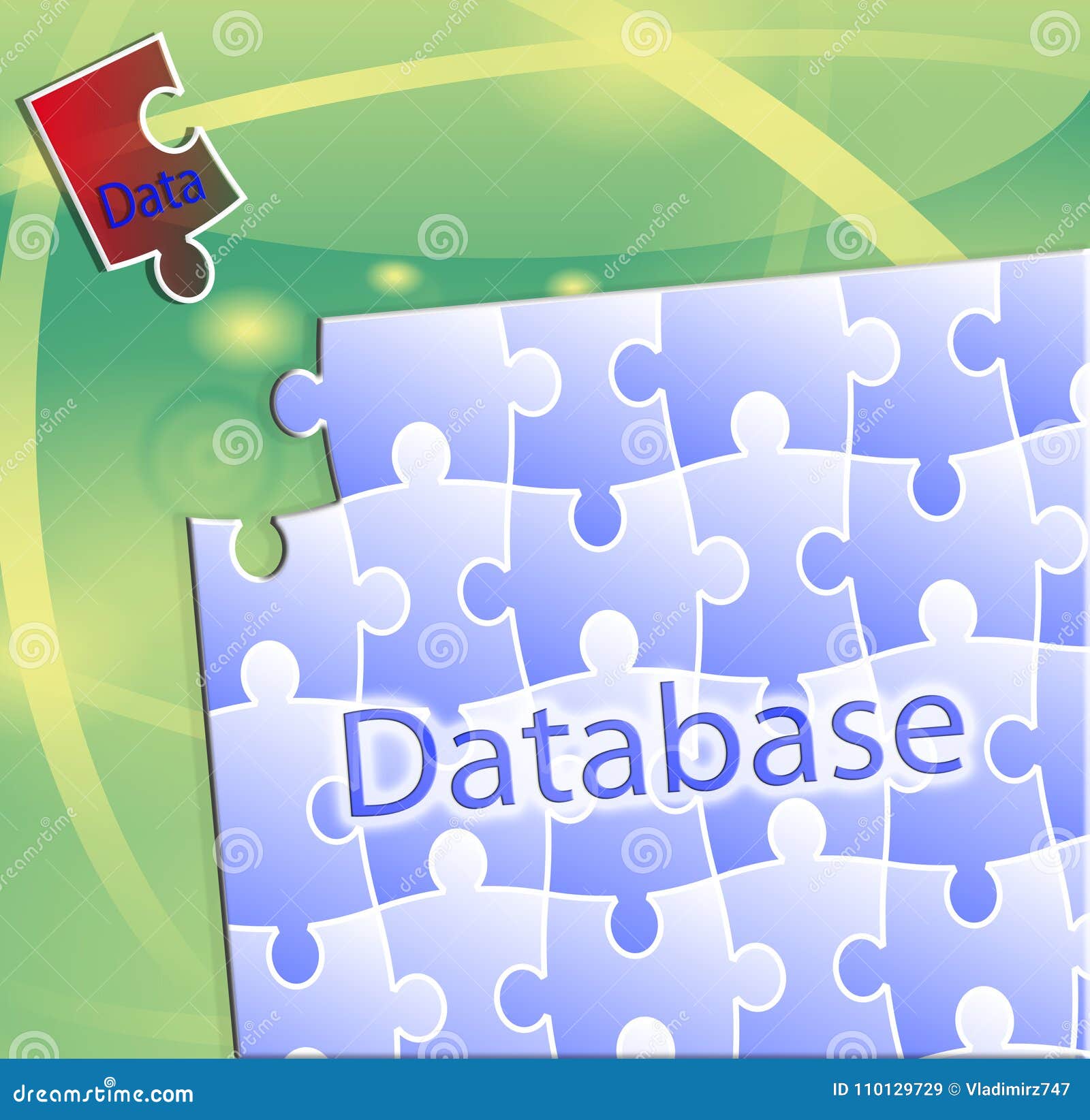 Conceptually. the Database is Updated Stock Illustration - Illustration ...