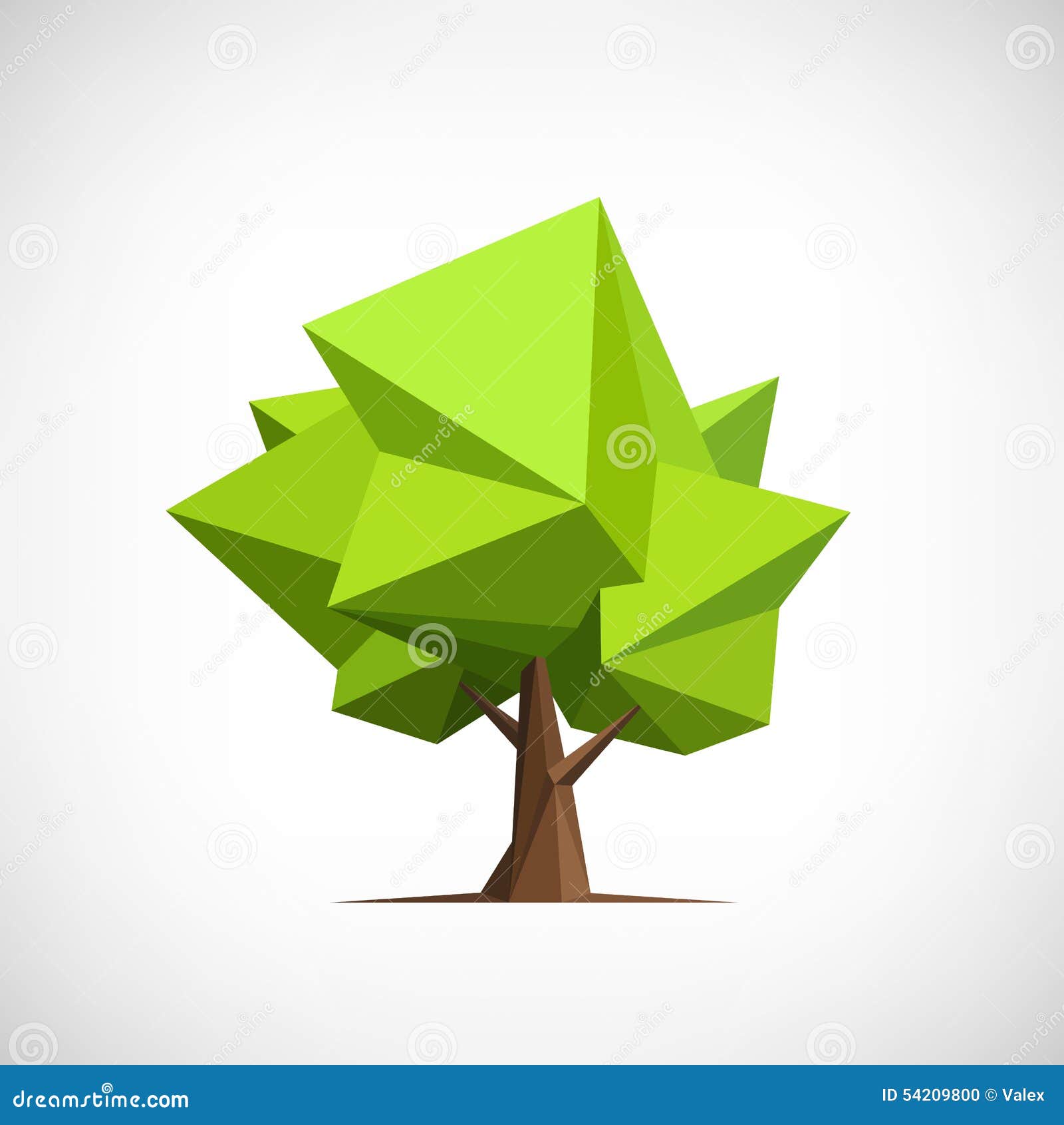 Conceptuele Veelhoekige Boom Abstracte Vector Vector Illustratie ...