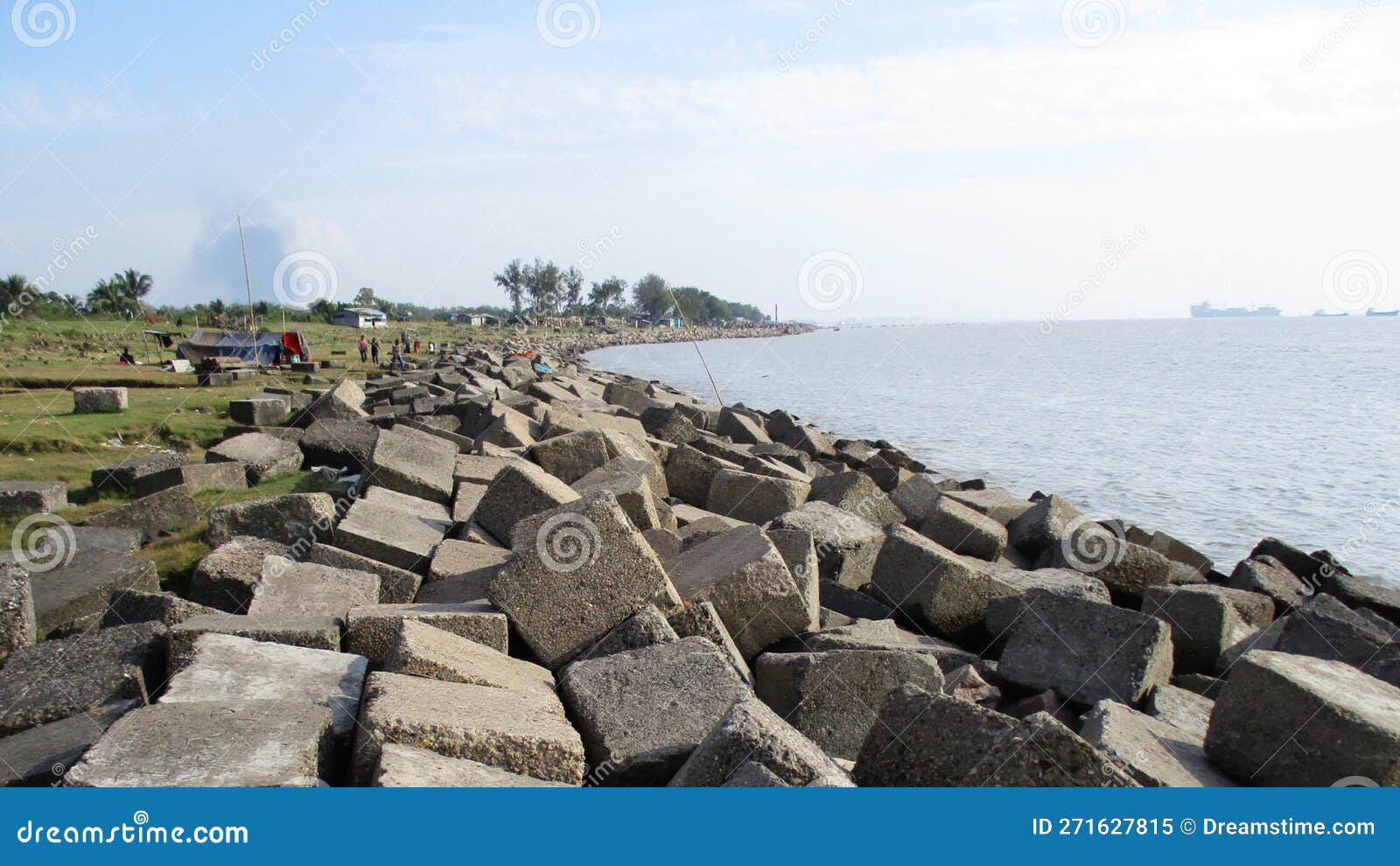 Concerete Block For Shore Protection At Potenga Sea Beach Royalty-Free ...