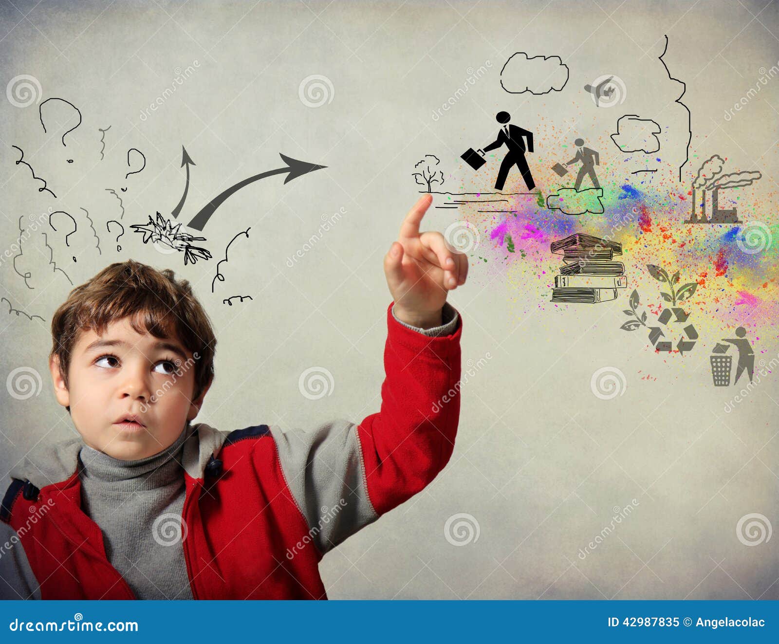 Concern for the Environment Stock Image - Image of study, child: 42987835