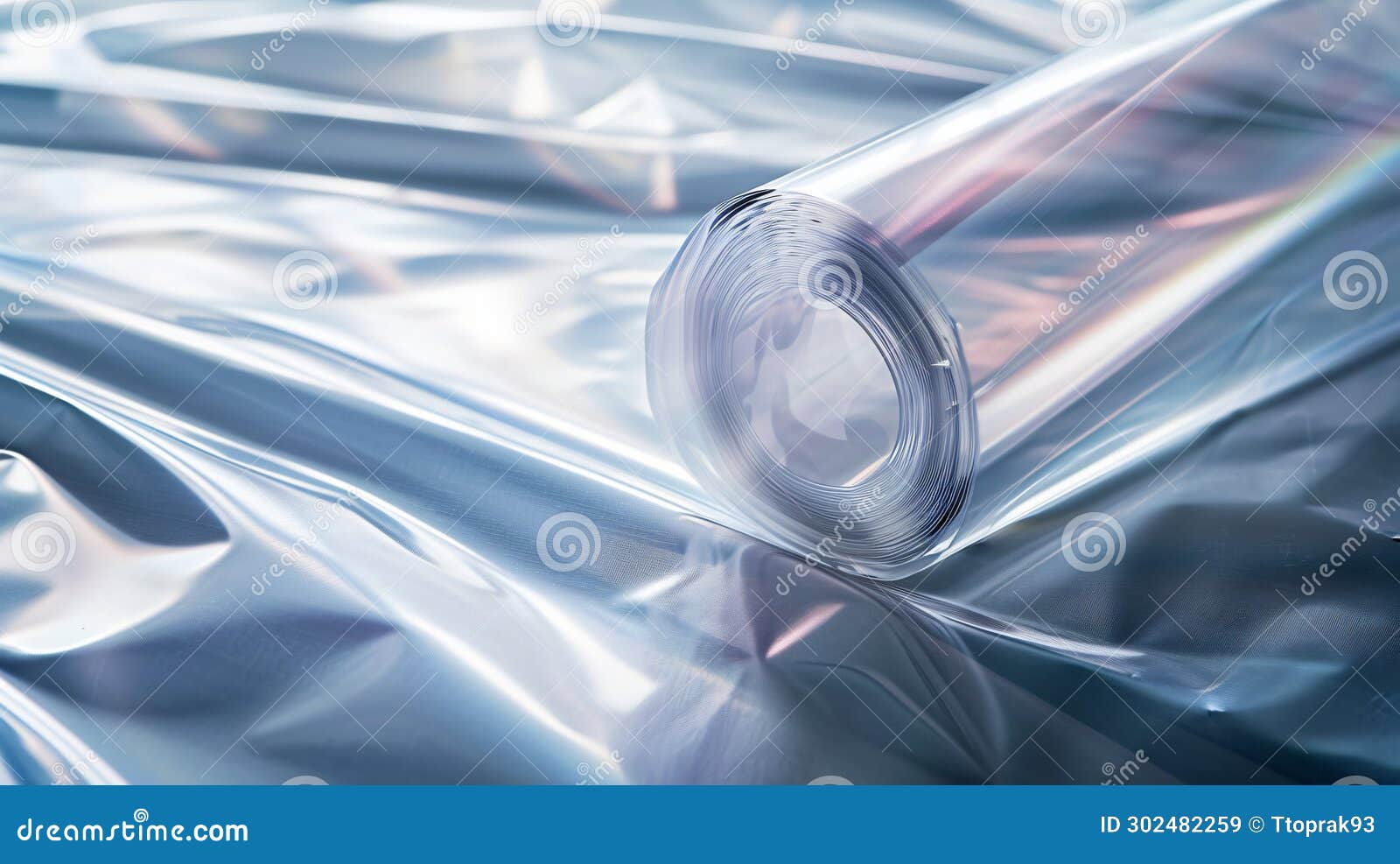 Background of Transparent Crumpled Plastic Film Stock Illustration ...