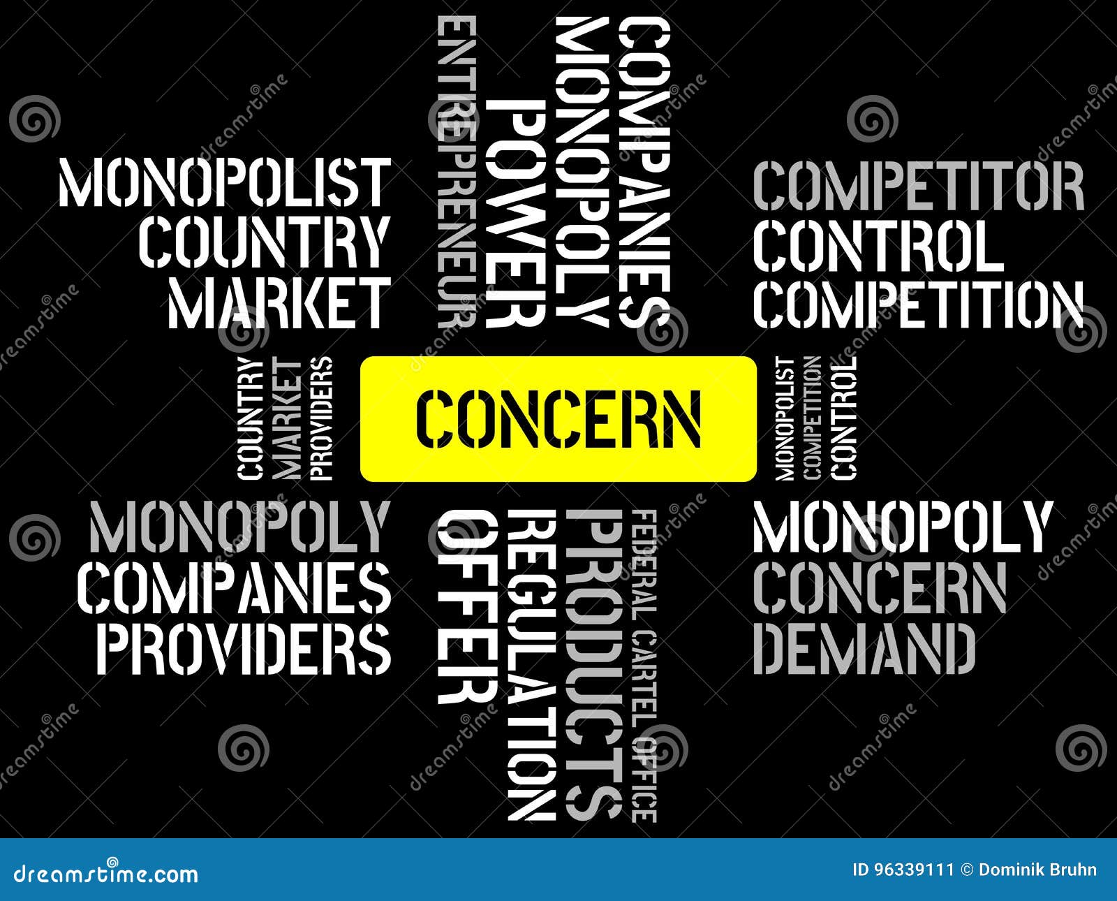 CONCERN - Image With Words Associated With The Topic MONOPOLY, Word ...