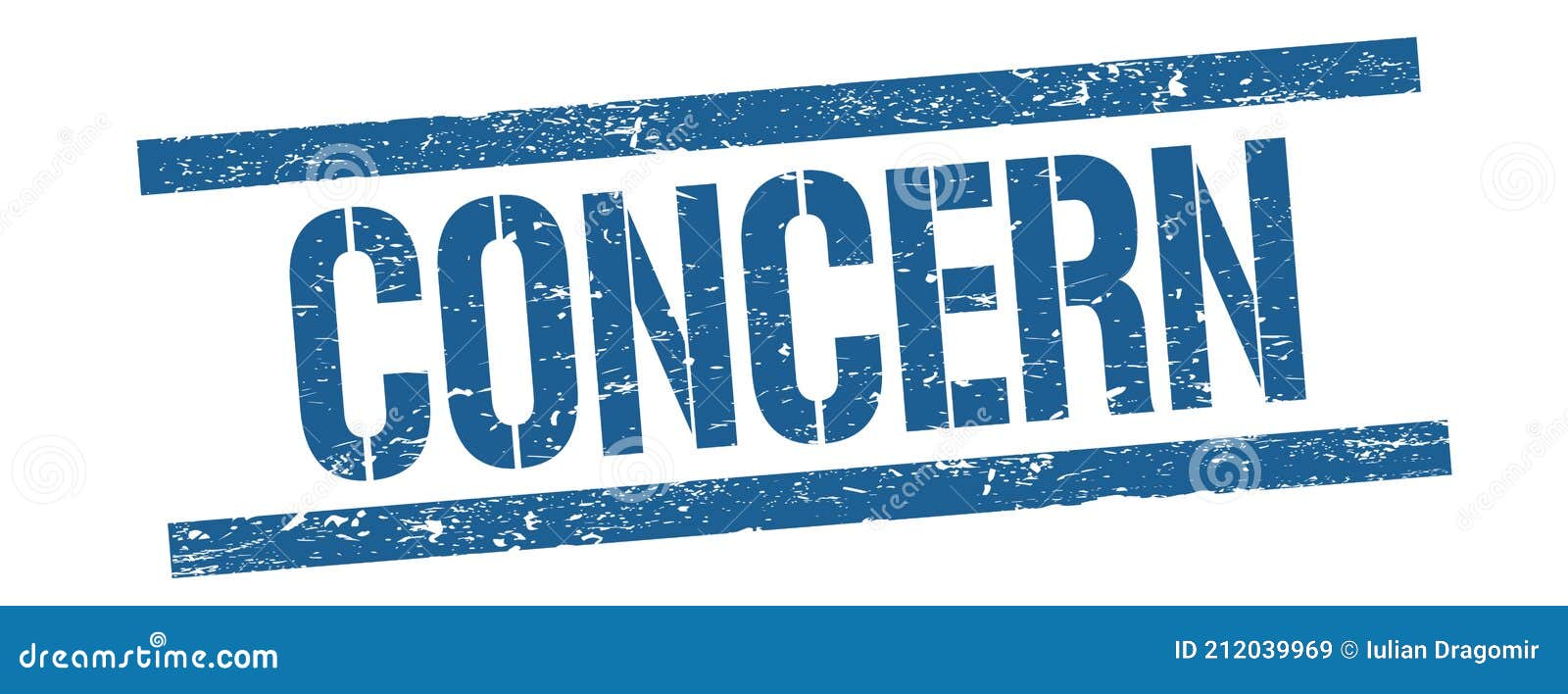 CONCERN Text on Blue Vintage Lines Stamp Stock Illustration ...