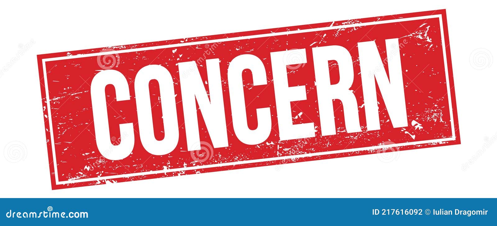 CONCERN Text on Red Grungy Rectangle Stamp Stock Illustration ...