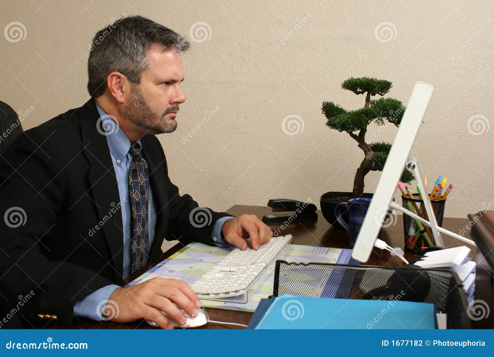 Concerned stock photo. Image of handsome, professional - 1677182