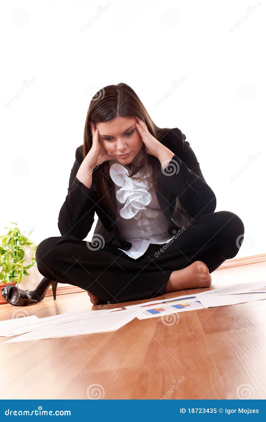 Concerned business woman stock image. Image of girl, entrepreneur ...