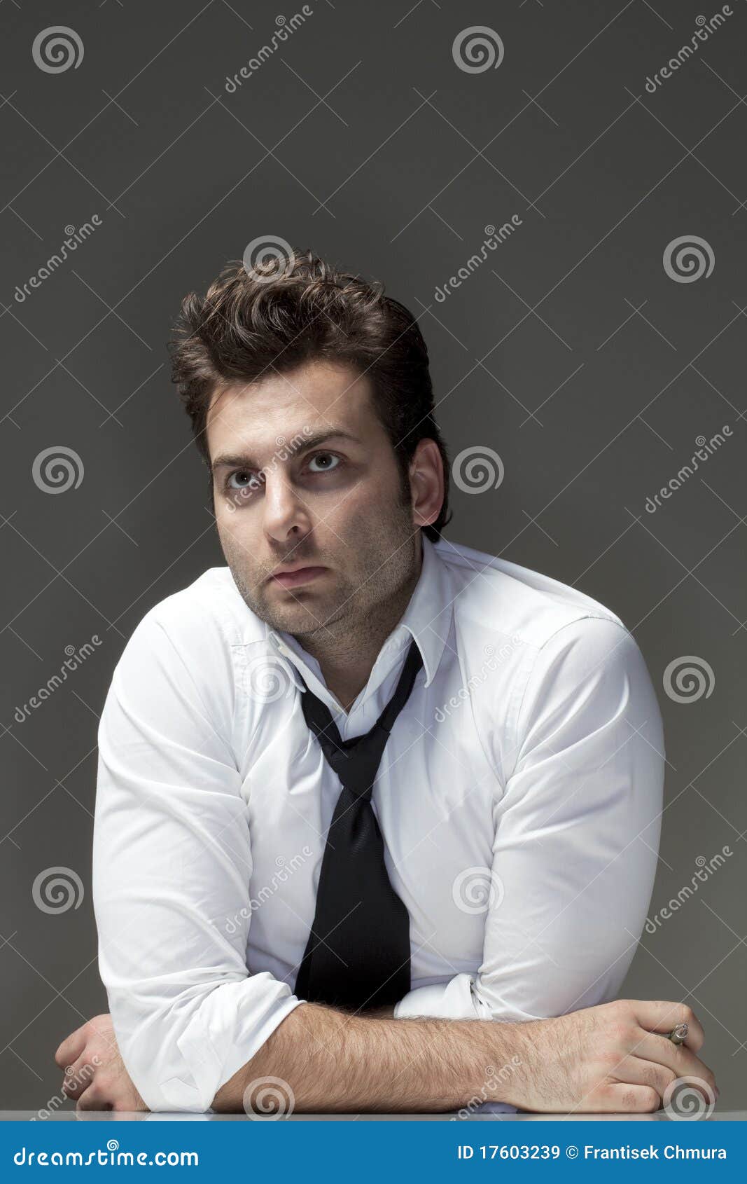 Concerned businessman stock image. Image of unhappy, young - 17603239