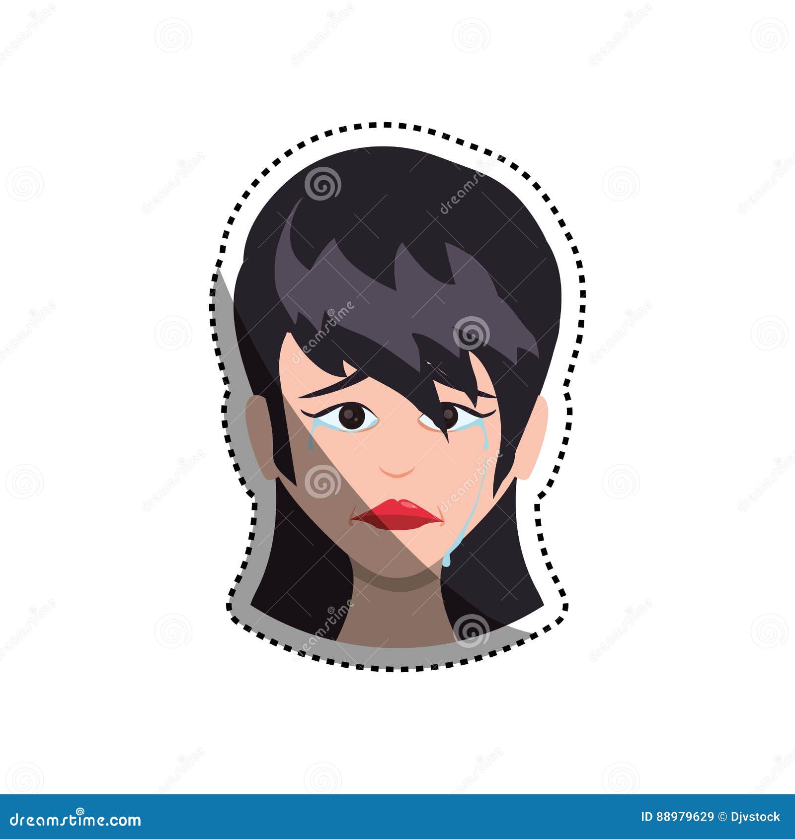 Concerned cartoon face stock illustration. Illustration of humorous ...