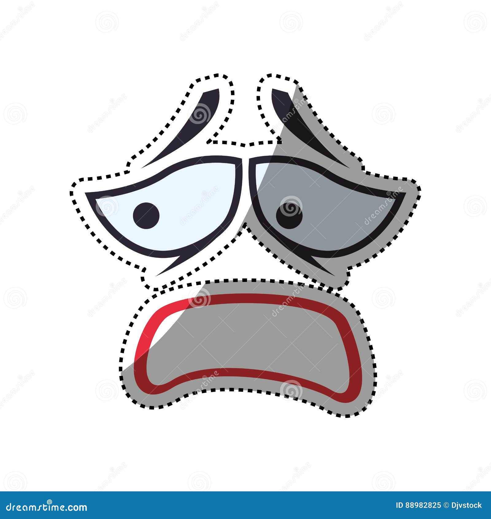 Concerned cartoon face stock illustration. Illustration of humor - 88982825