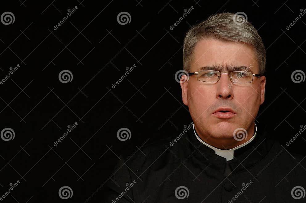 Concerned priest stock image. Image of christian, background - 2156773