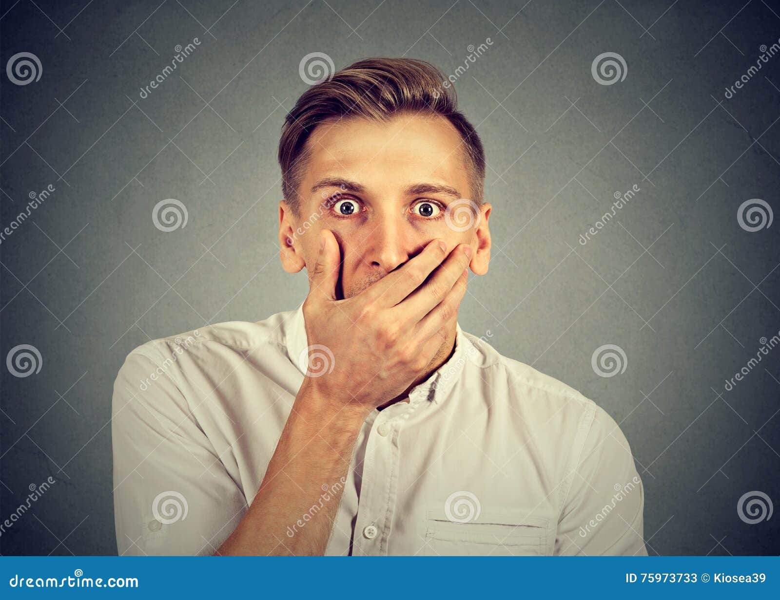 Concerned Scared Shocked Stunned Man Stock Image Image Of Funny