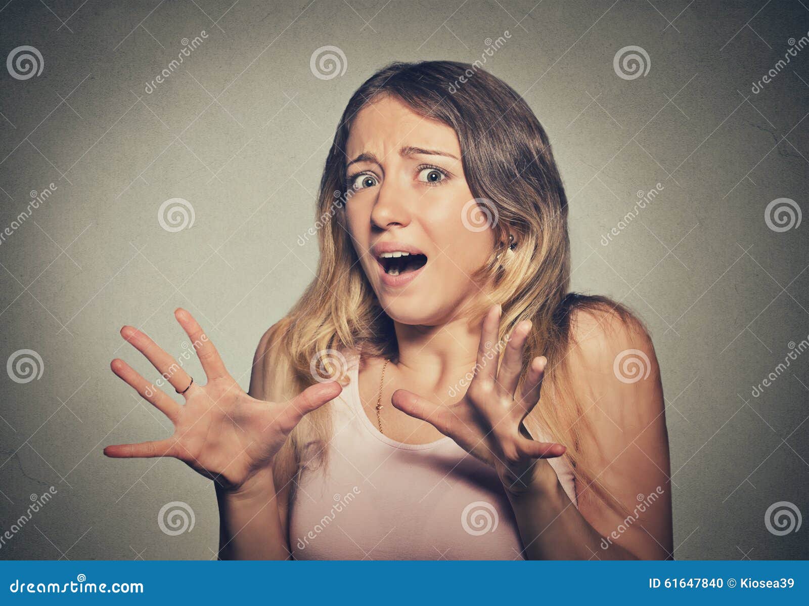 Concerned scared woman stock photo. Image of panic, emotion - 61647840