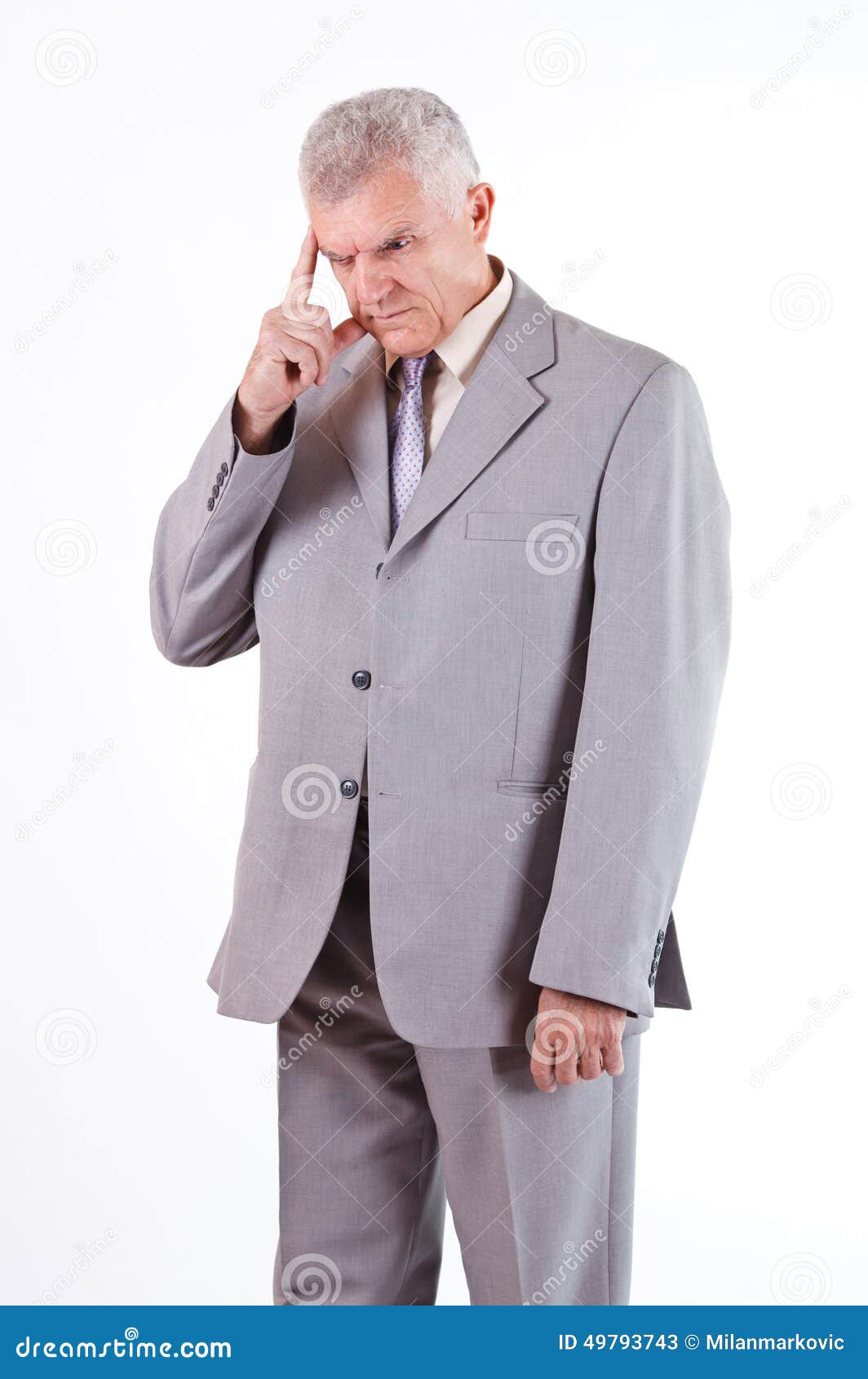 Concerned Senior Businessman Stock Image - Image of pensive, mature ...