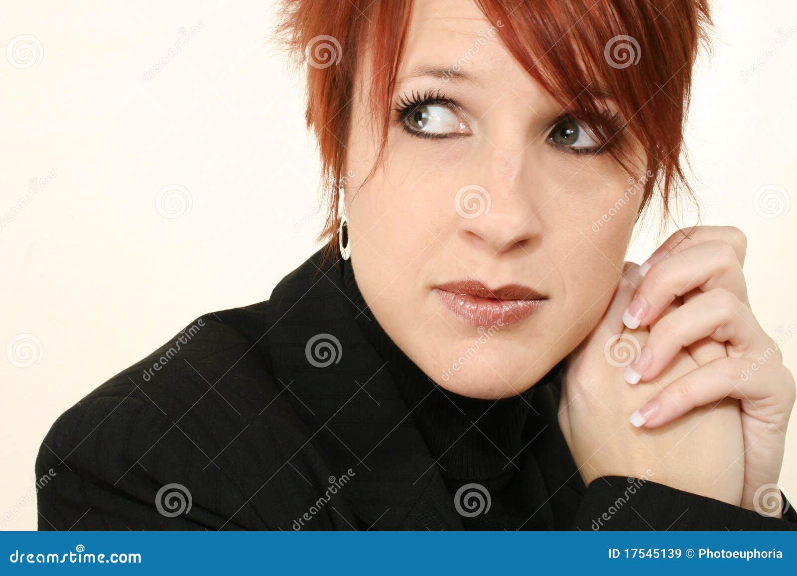 Concerned Woman Closeup stock image. Image of middle - 17545139