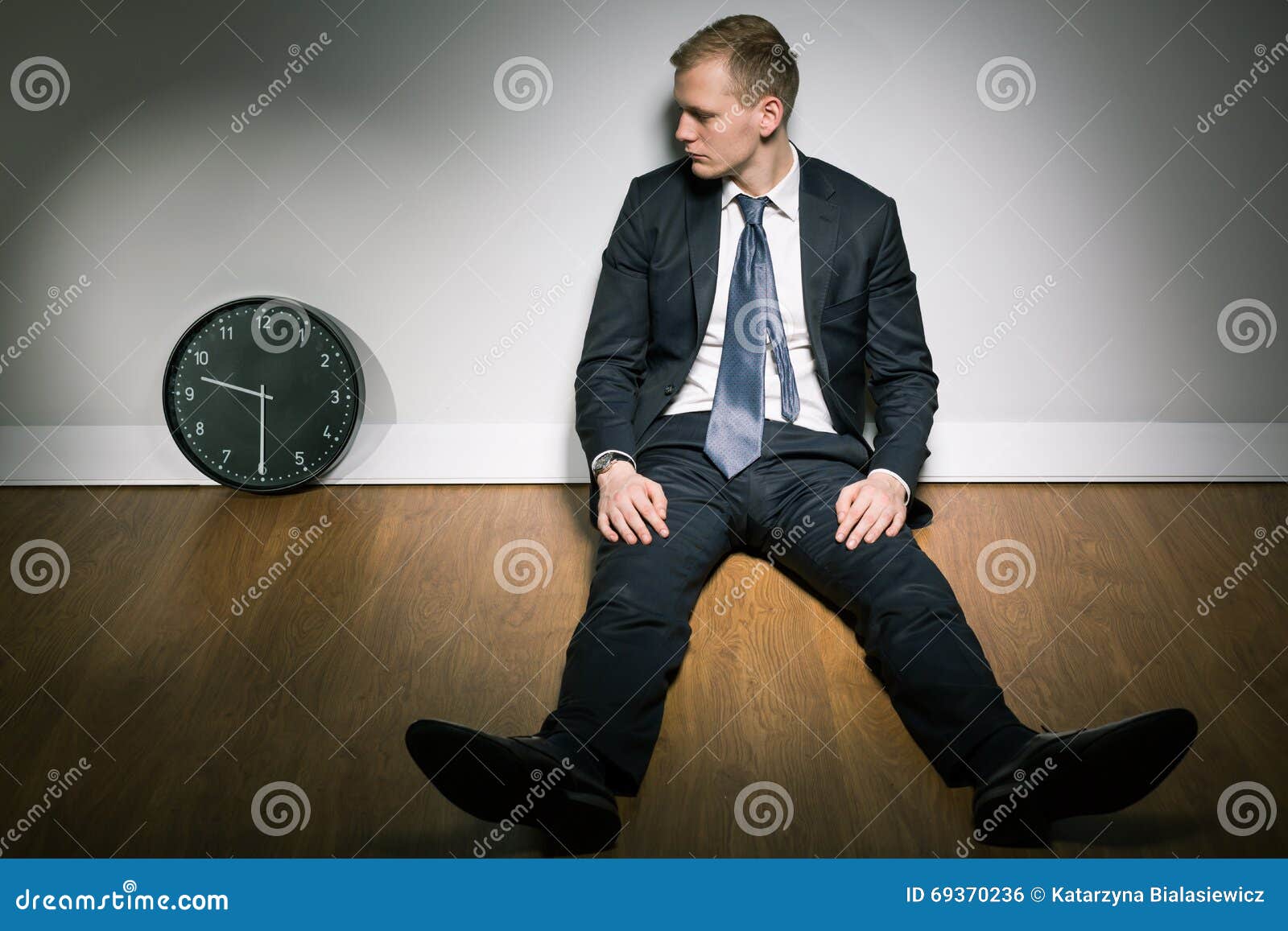 Concerned Young Man and Passing Time Stock Photo - Image of prisoner ...