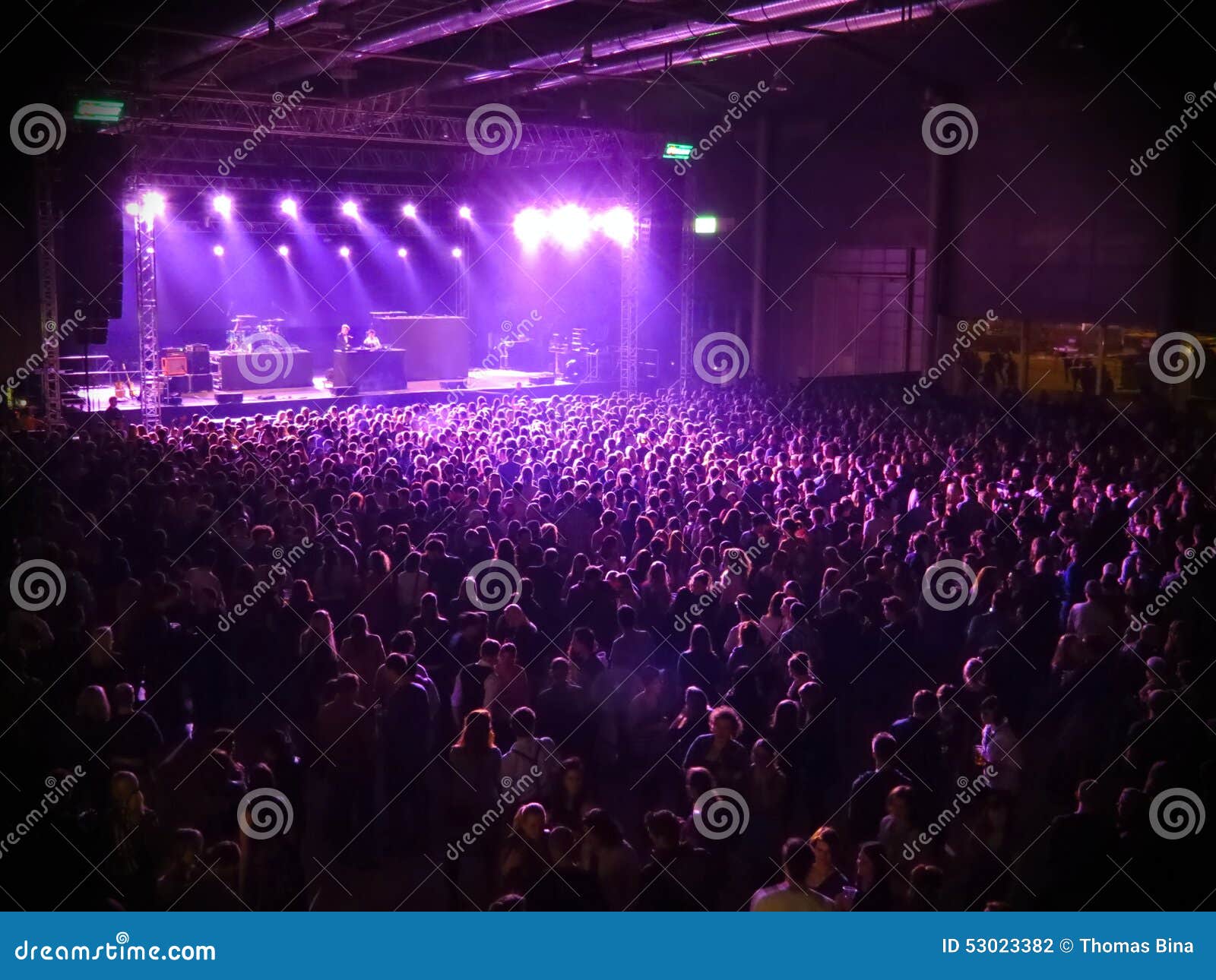 Concert Audience, with Stage Lights and Colors Stock Photo - Image of ...