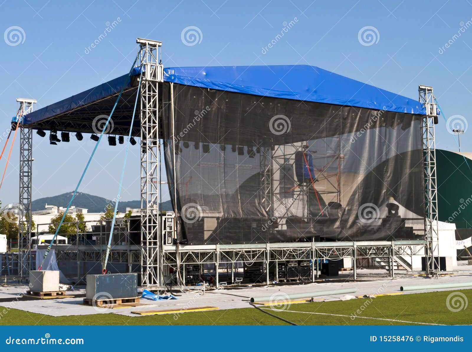 Concert Backstage Vip Music Festival Metal Structure Background Royalty ...