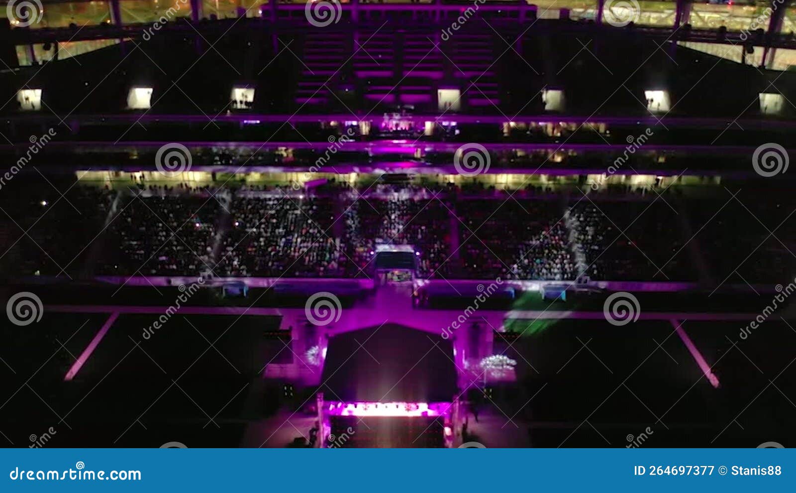 Concert at the Stadium Bird S-eye View Stock Video - Video of structure ...