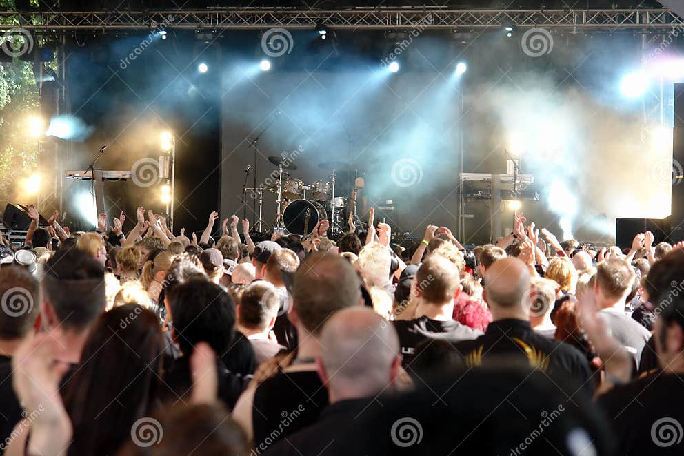 Concert Crowd stock photo. Image of concert, lights, live - 5211130