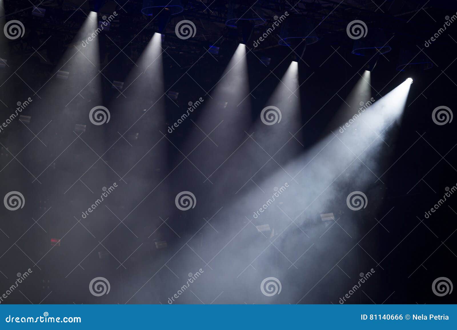 Concert Crowd in Front of Bright Stage Lights Stock Photo - Image of ...