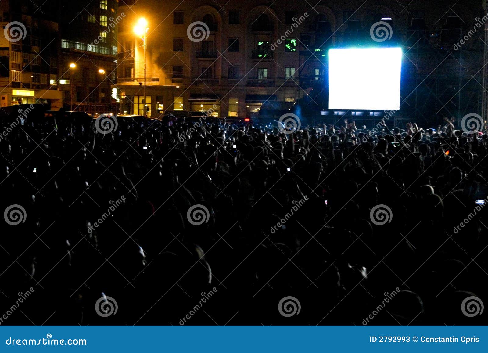Concert Crowd At Night Stock Photos - Image: 2792993