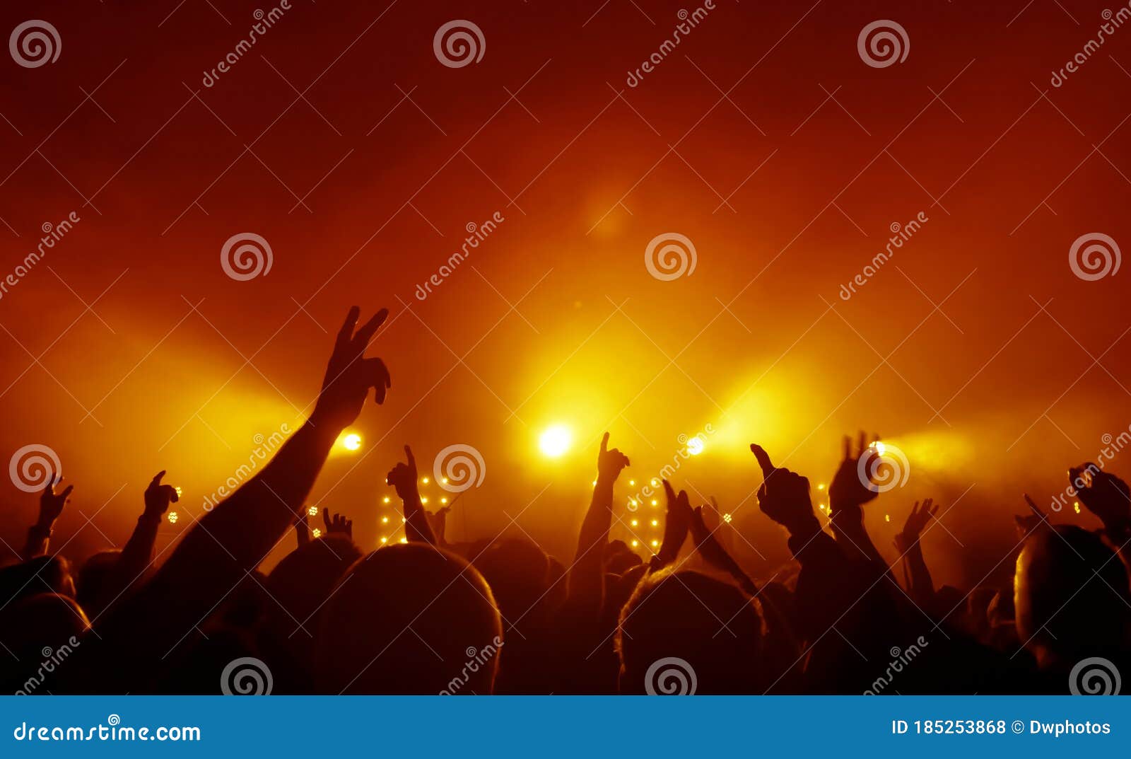 Concert Crowd at Rock Concert Stock Photo - Image of celebration ...