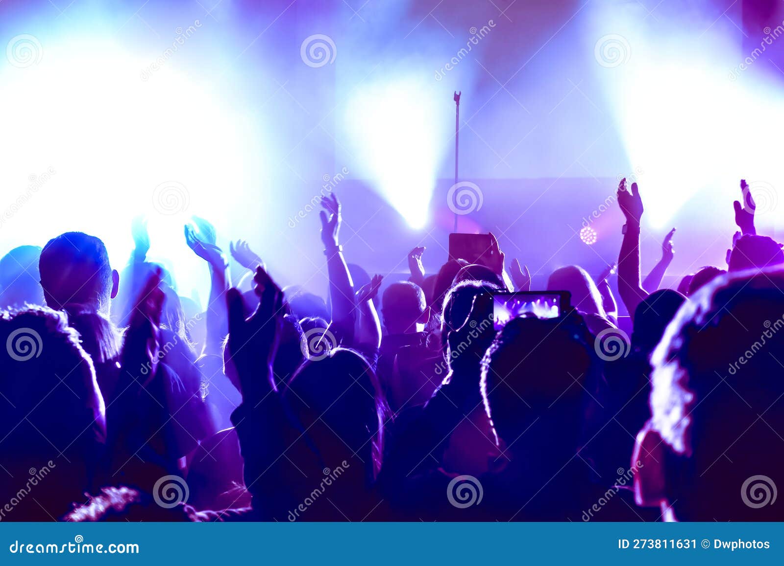 Concert Crowd at Rock Concert Stock Image - Image of entertainment ...