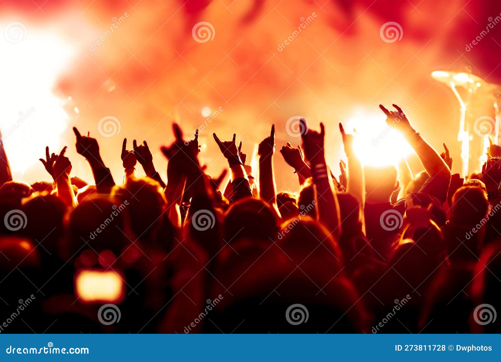 Concert Crowd at Rock Concert Stock Photo - Image of event, admiration ...