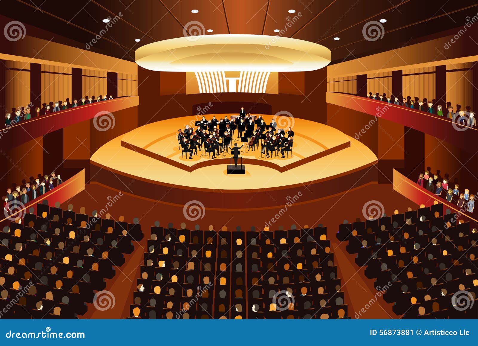 Concert De Musique Classique Illustration de Vecteur - Illustration of ...