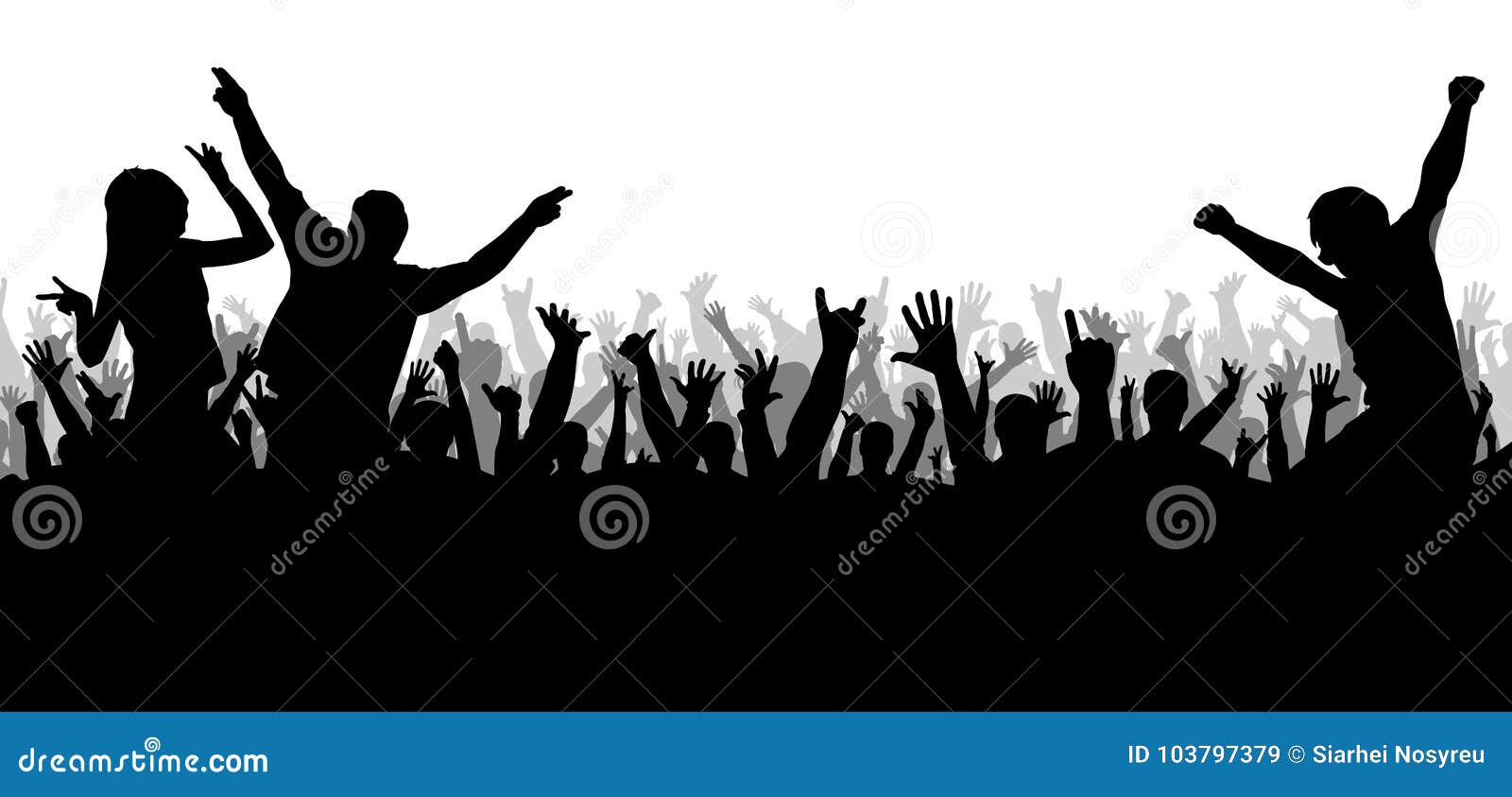 Concert Crowd Background Cartoon Vector | CartoonDealer.com #7003417