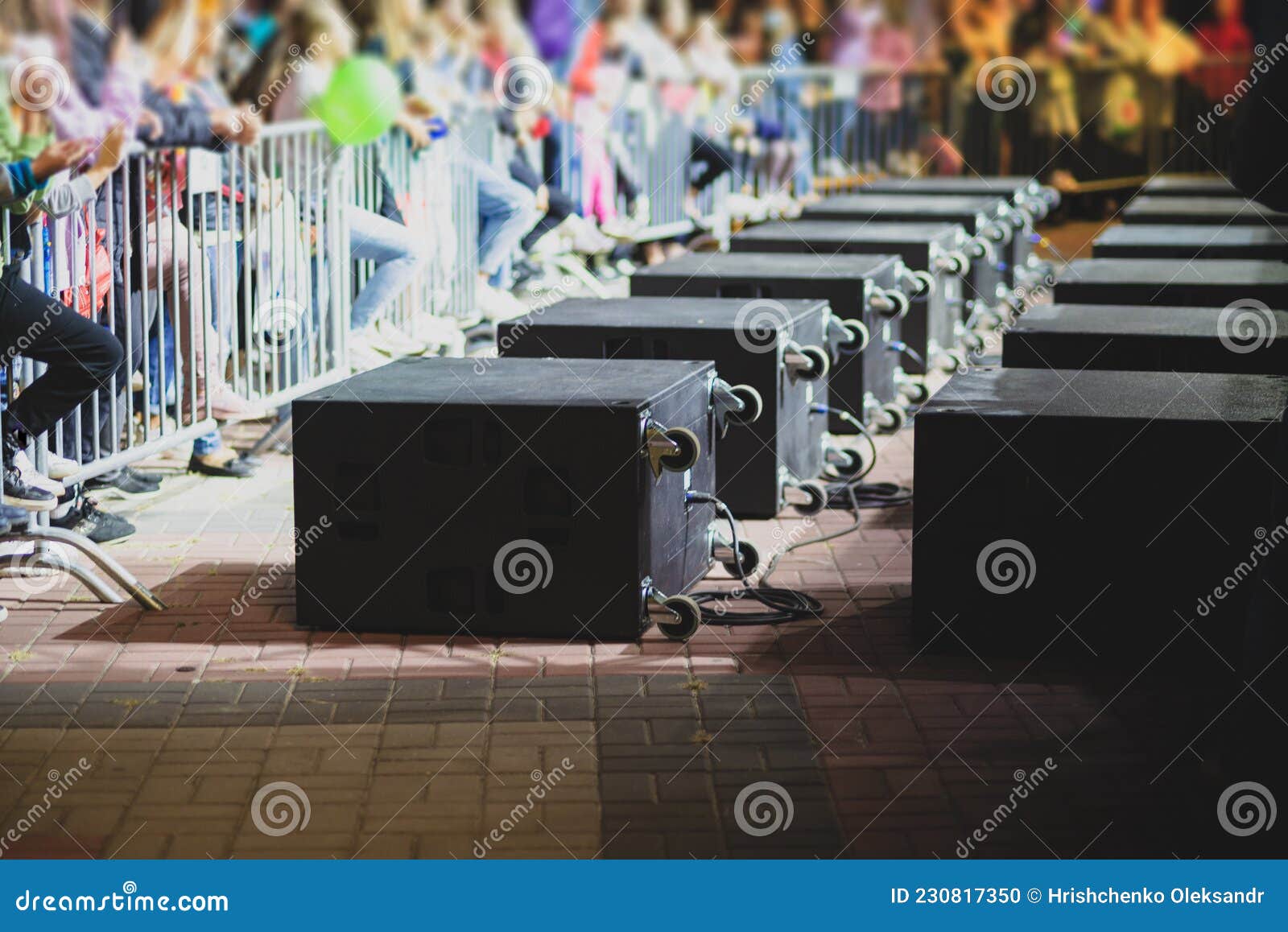 Concert Equipment Separates the Stage from the People Stock Photo ...