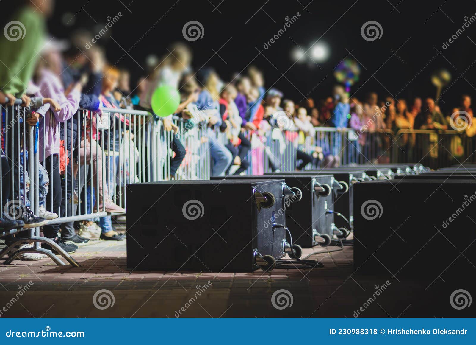 Concert Equipment Separates the Stage from the People Editorial Stock ...