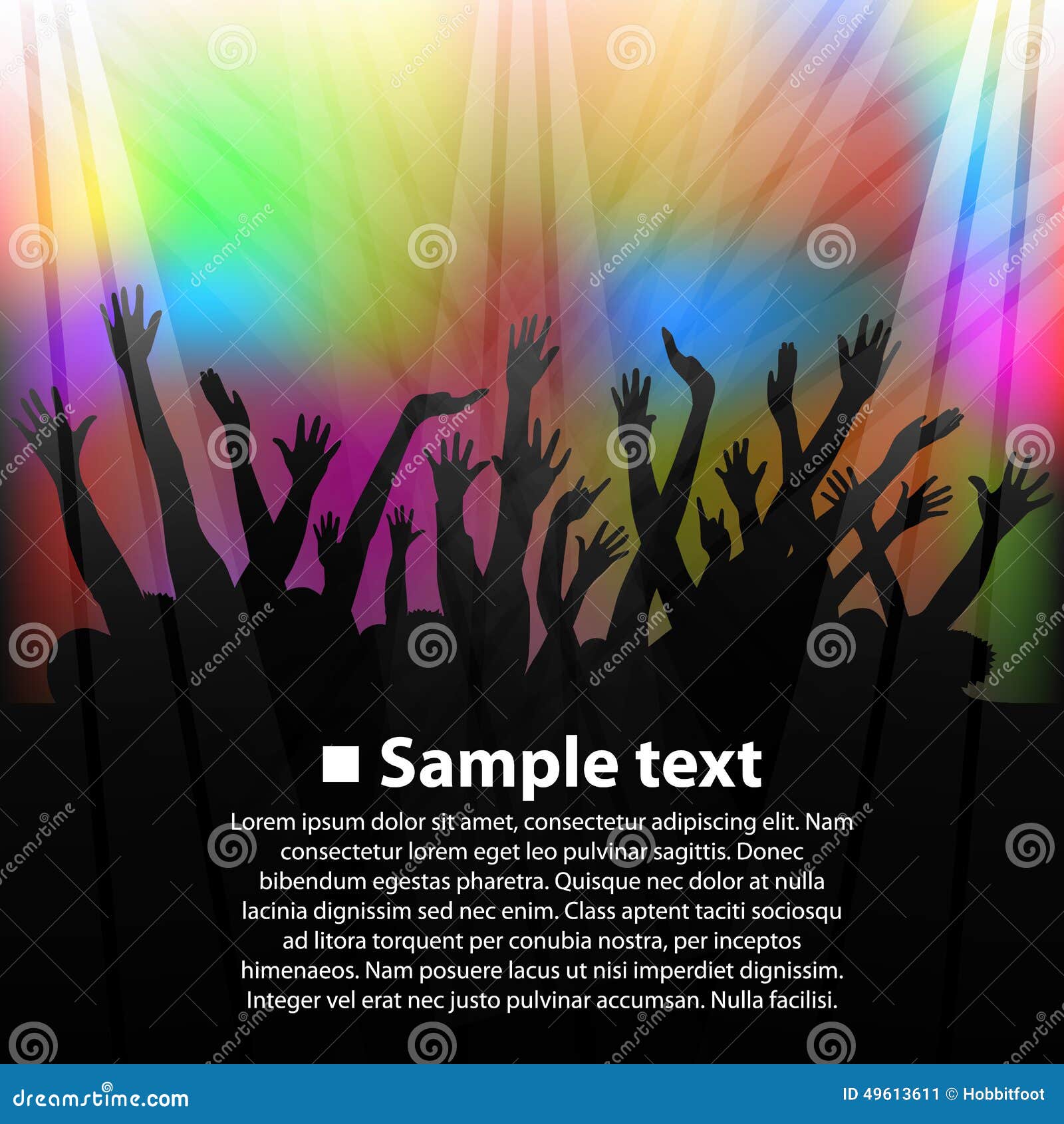 Concert, fan zone stock vector. Illustration of illumination - 49613611