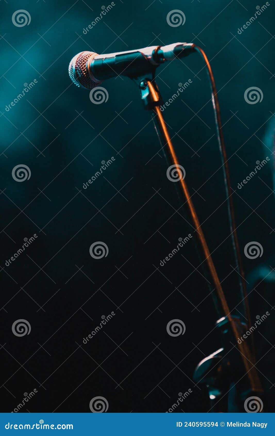 Concert and Festival Background Microphone is Stage Lights Stock Photo ...