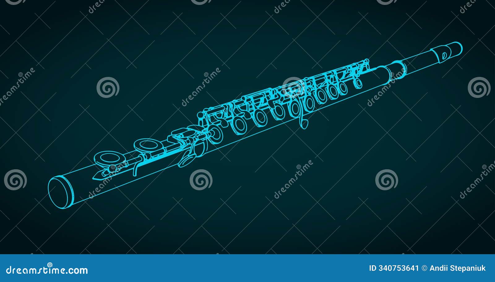 Concert flute illustration stock illustration. Illustration of ...