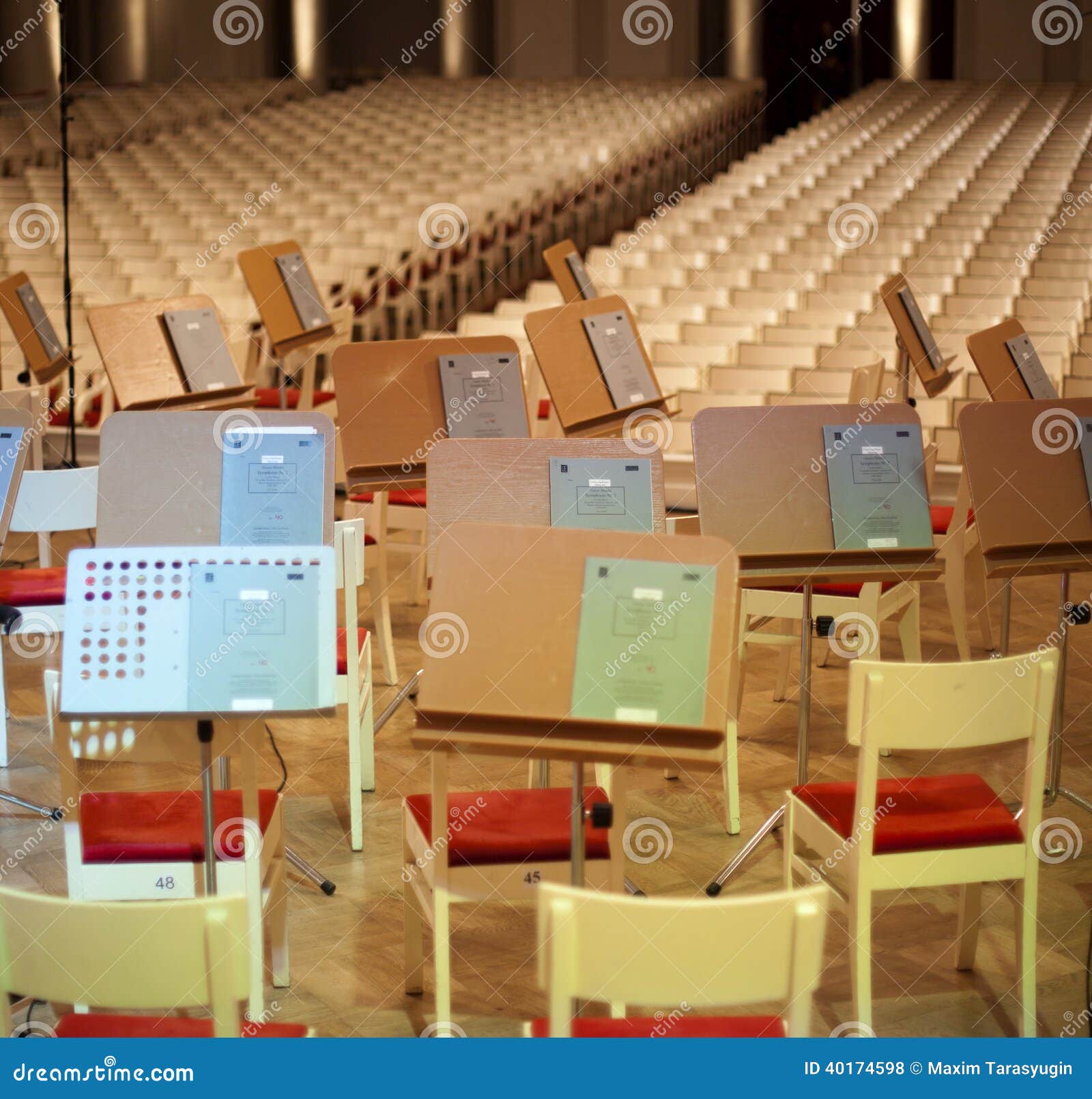 Concert Hall stock photo. Image of harmony, light, empty - 40174598