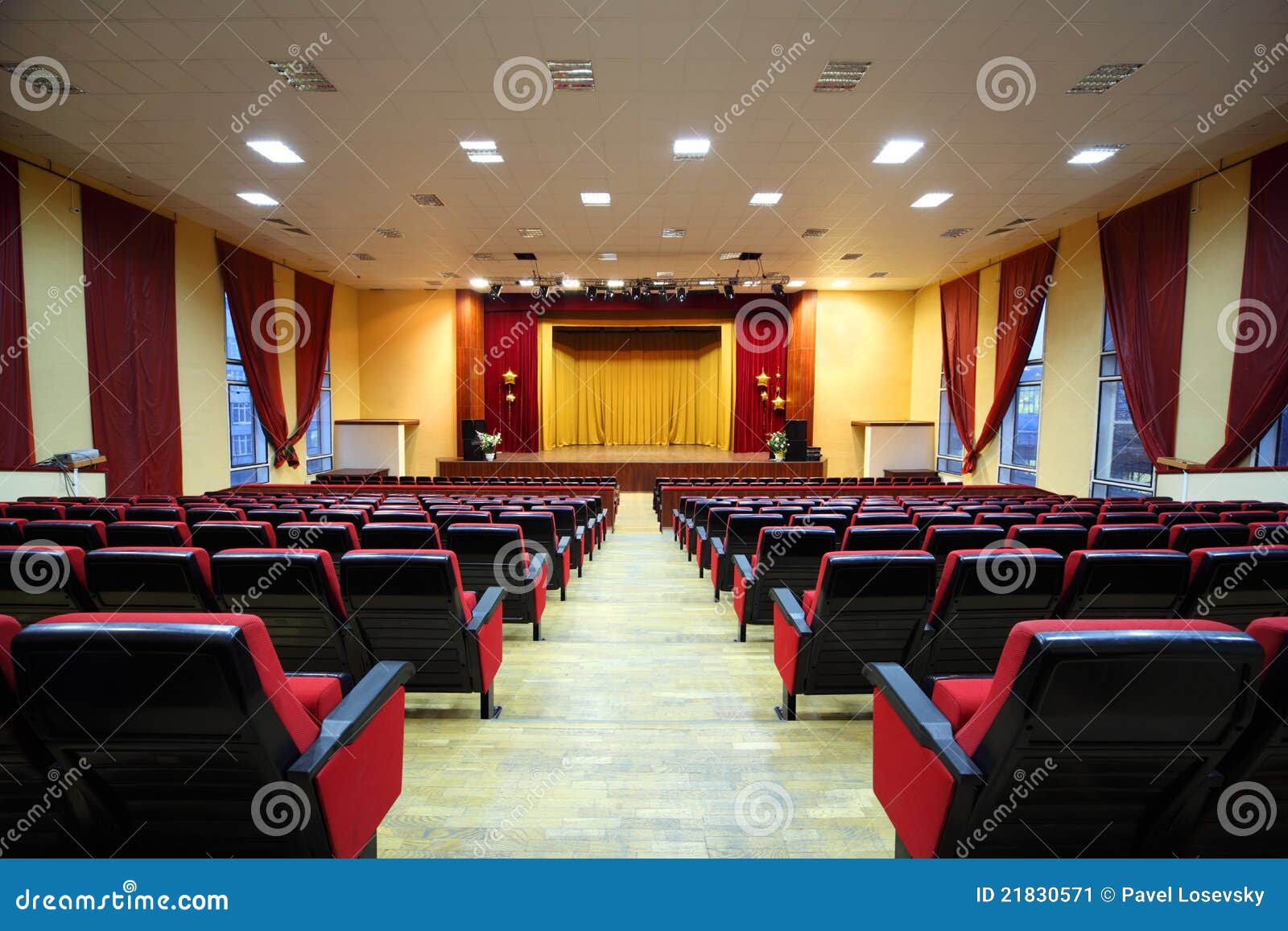 Concert Hall And Empty Stage Stock Image - Image: 21830571