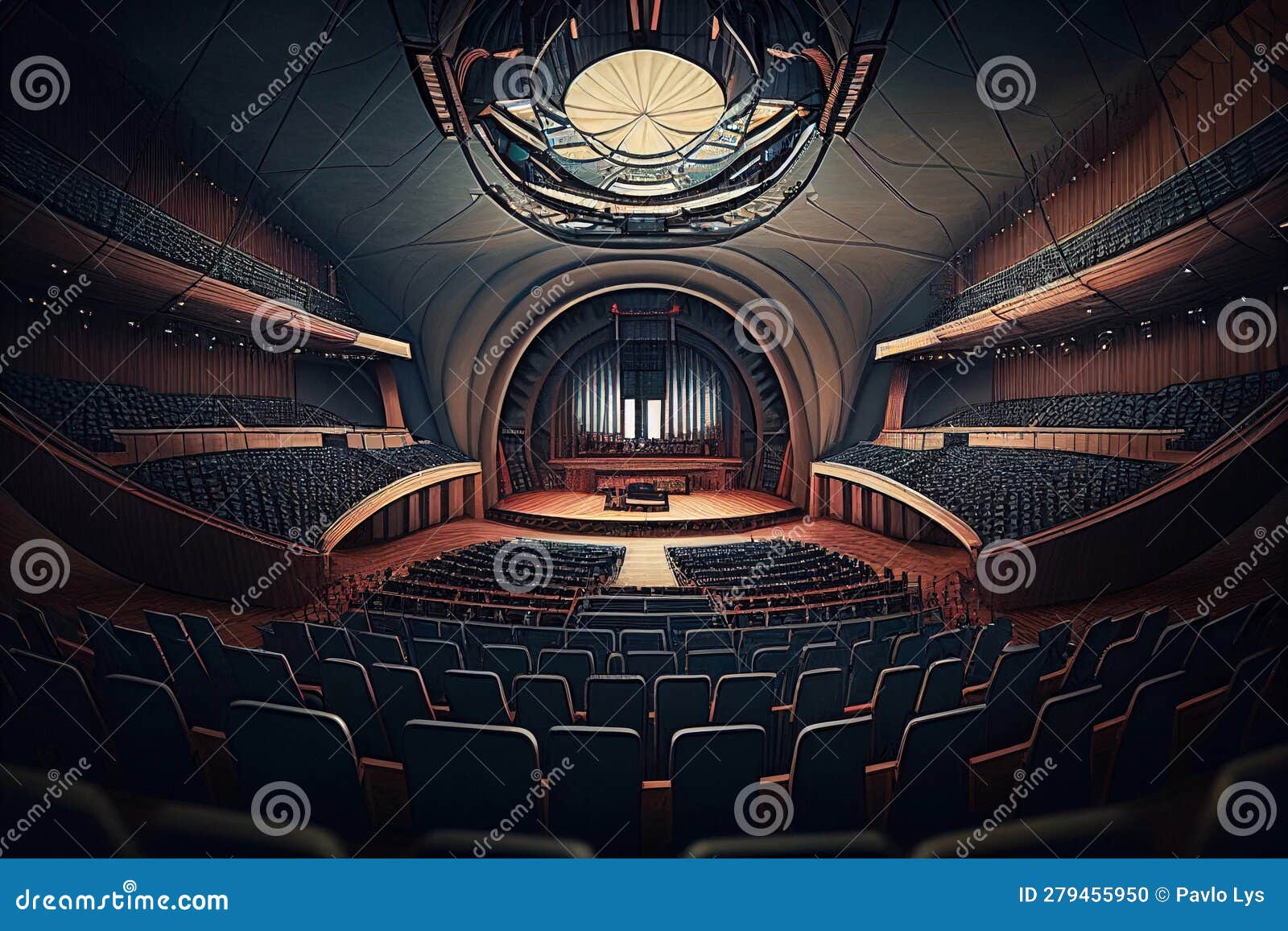 Concert Hall Inside. AI Generated Stock Illustration - Illustration of ...