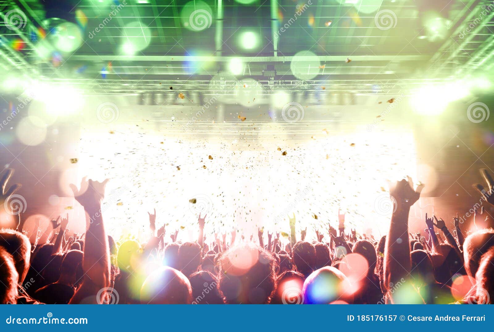 Concert Hall with People Clapping a Band Stage Editorial Photography ...