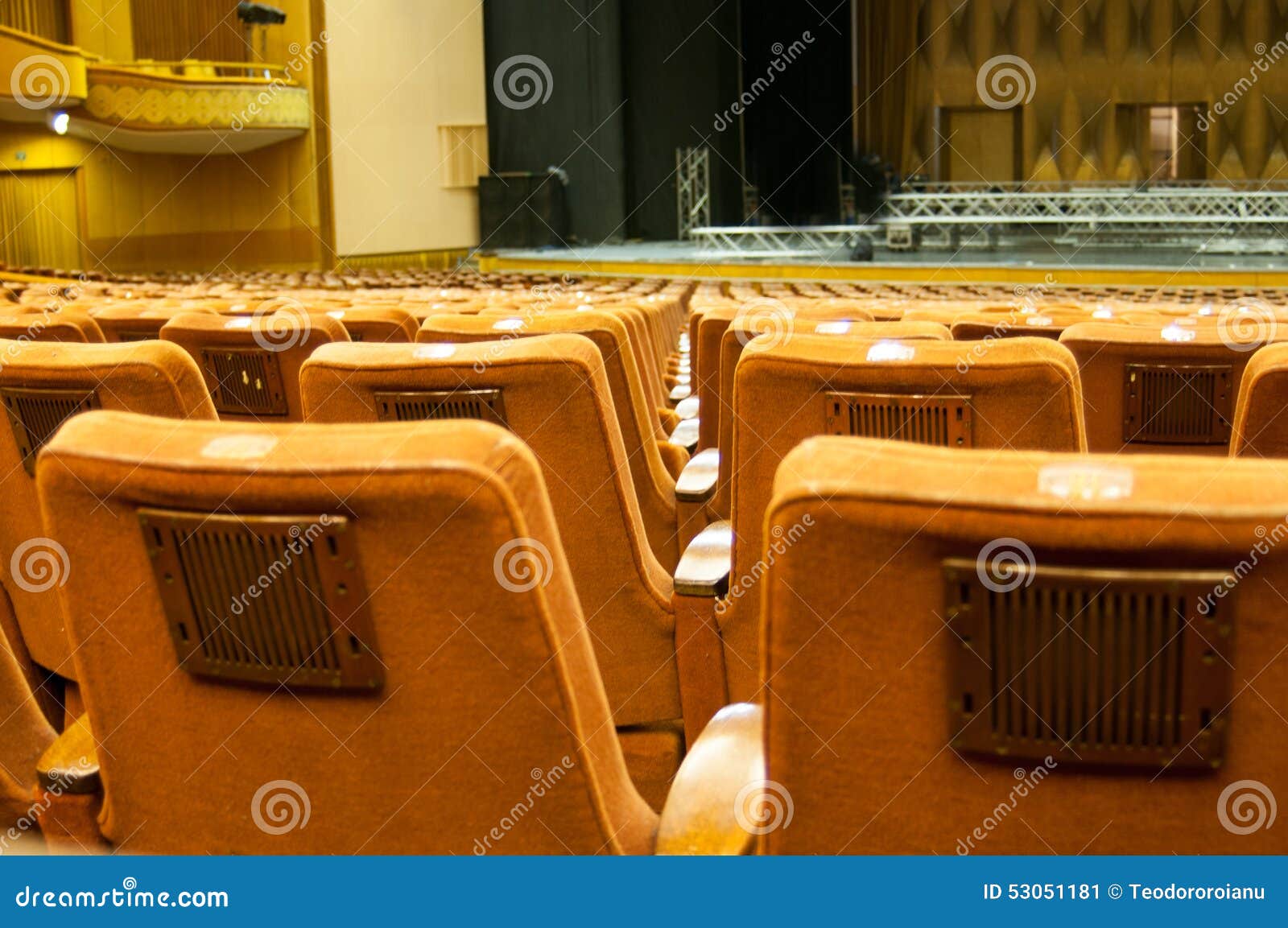 Concert hall seat rows stock image. Image of view, architectural - 53051181
